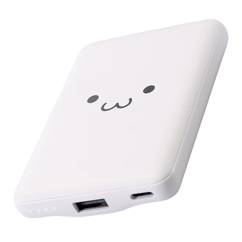 1)バッテリー単体しろちゃん/2)15W/EC-C12WF・Color:しろちゃんSize:2)15WStyle:1)バッテリー単体・パッケージ個数:1・小さくて軽く、持ち運びにちょうどいい、15W出力、容量5000mAhのコンパクトなモバ...