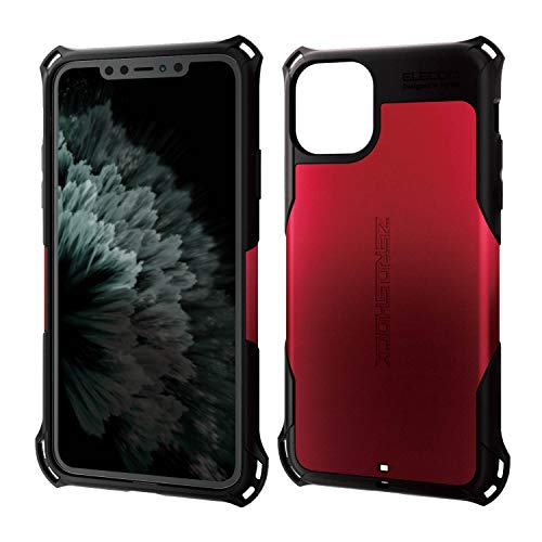 iPhone 11 Pro Maxレッド/単品/PM-A19DZERORD・パッケージ個数:1・対応機種:iPhone 11 Pro Max・6つの衝撃吸収構造でiPhoneを衝撃から守るiPhone 11 Pro Max用ZEROSHOC...