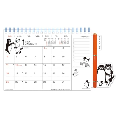 マルチカラー/-/1000137009・パッケージ個数:1・ペンホルダー＆ふせん付の使いやすい卓上カレンダーです。ふせんは各30枚積層。便利なTO　DO　LISTふせんとちょっとしたメモや伝言に便利なミニふせんです。・サイズ：135×237...