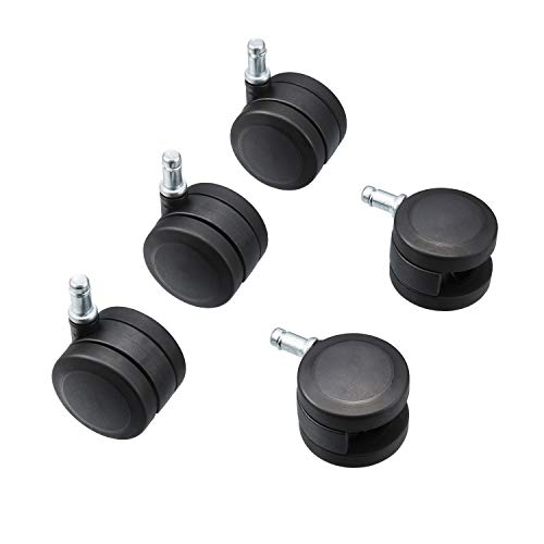 ・黒 A-CS18UF6(5コイリ)・メーカー型番: A-CS18UF6・5個セット・直径60mm・V=木質のフローリングのような硬い床でも床に傷をつけにくいポリウレタン巻きキャスター・対応シリーズ、交換方法はコクヨホームページにてご確認下...