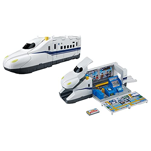 無し/-/-・(c) TOMY JR東海承認済・単4形アルカリ乾電池3本使用(電池は別売です。)・電池はアルカリ乾電池をご使用ください。・誤飲防止のため、電池ケース蓋に「ネジ止め式」を採用しています。商品紹介 大きな新幹線N700Sが遊びが...