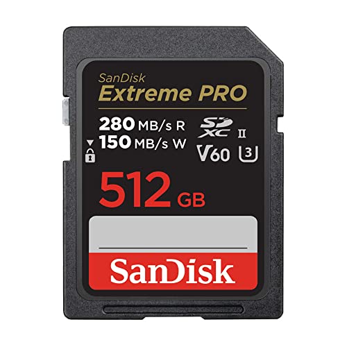 UHS-II V60ブラック/512GB/SDSDXEP-512G-GHJIN・Size:512GBStyle:UHS-II V60・パッケージ個数:1・最大280MB/秒の読み取り、最大150MB/秒の書込スピードで高速連写撮影におすすめ...