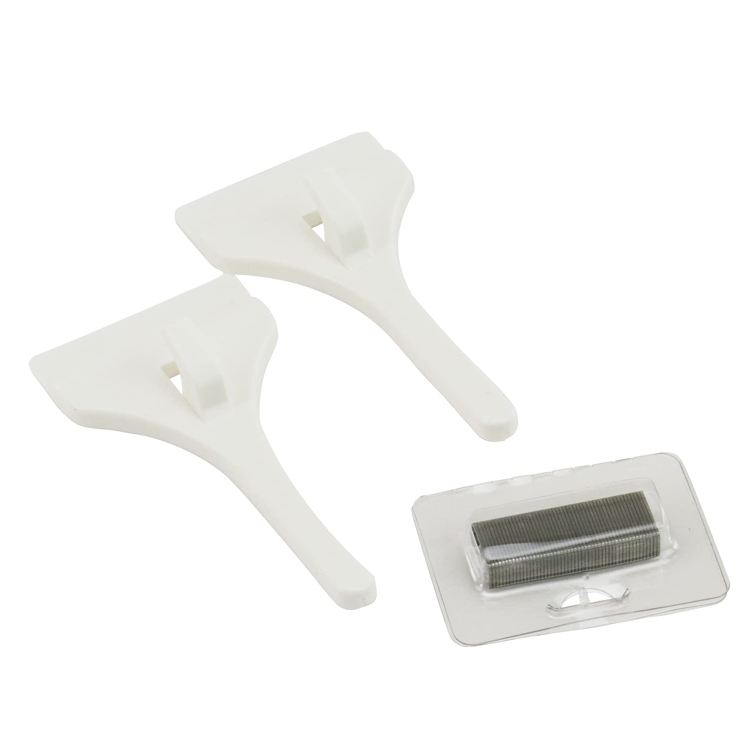 時計用・ホワイト サイズ:幅36×高さ70×奥行14mm CH-2・時計用フック:2個・時計フック:ABS樹脂・針:ステンレス・ヘッダー:紙・カラー:白説明 石膏ボード専用のホッチキスで簡単に取り付けられる時計用のフック 用途 石膏ボード用...