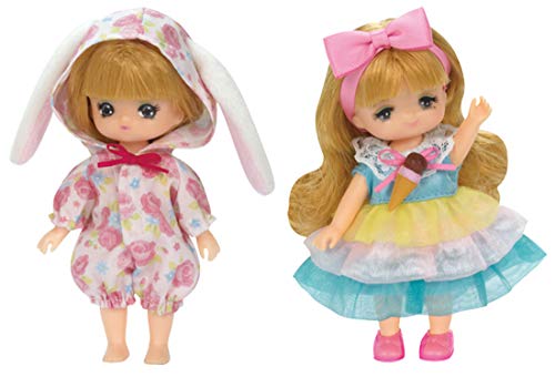うさちゃんパジャマとアイスクリームドレス-/ワンサイズ/-・(C) TOMY・人形は別売りです。・電池は使用しません。・(b)対象年齢 :(/b)3才以上ミキちゃんマキちゃんのドレスセットです。 バラのプリントがかわいいうさぎちゃんの耳付き...