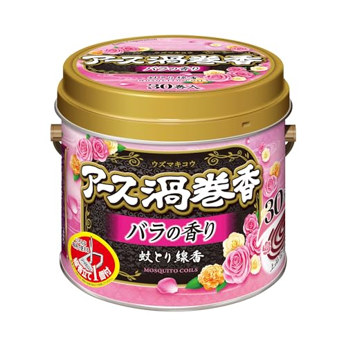 赤/30巻缶入(バラの香り)/-・Size:30巻缶入(バラの香り)・パッケージ個数:1・安定した効きめの蚊とり線香。線香立て入り。・上ブタがそのまま線香皿として使用可能・ピレスロイド系薬剤を有効成分とし、安定した駆除効果を発揮・持続時間1...