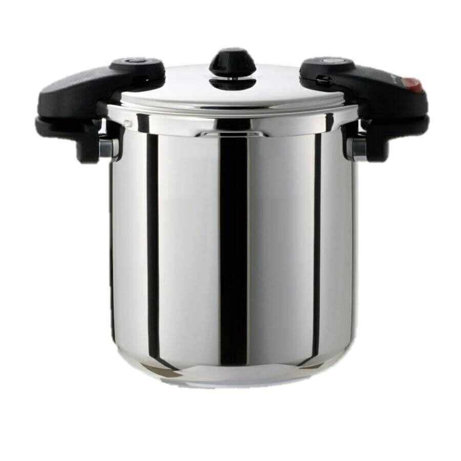 ■商品特徴 ・収納便利な両手タイプ ・焦げ付きにくい全面三層構造 ・ガス、IH電磁調理器対応 ■商品仕様 作動圧力：98kPa 商品サイズ（外寸）：W360×D260×H240mm 本体サイズ（内寸）：直径230×深さ185mm 商品重量：...