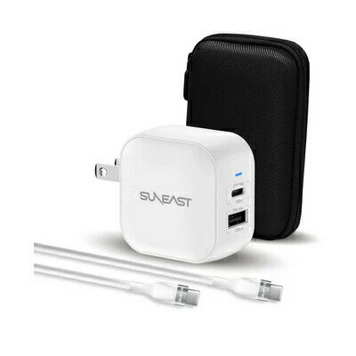 次世代パワー半導体GaN（窒化ガリウム）採用 ○長さ1mのUSB Type-C to USB-Cケーブル付属 ○便利に使える小物ポーチつき ○60W USB-C to USB-C ケーブル(1m) ○高出力かつ軽量小型化を実現 ○PD出力 ...