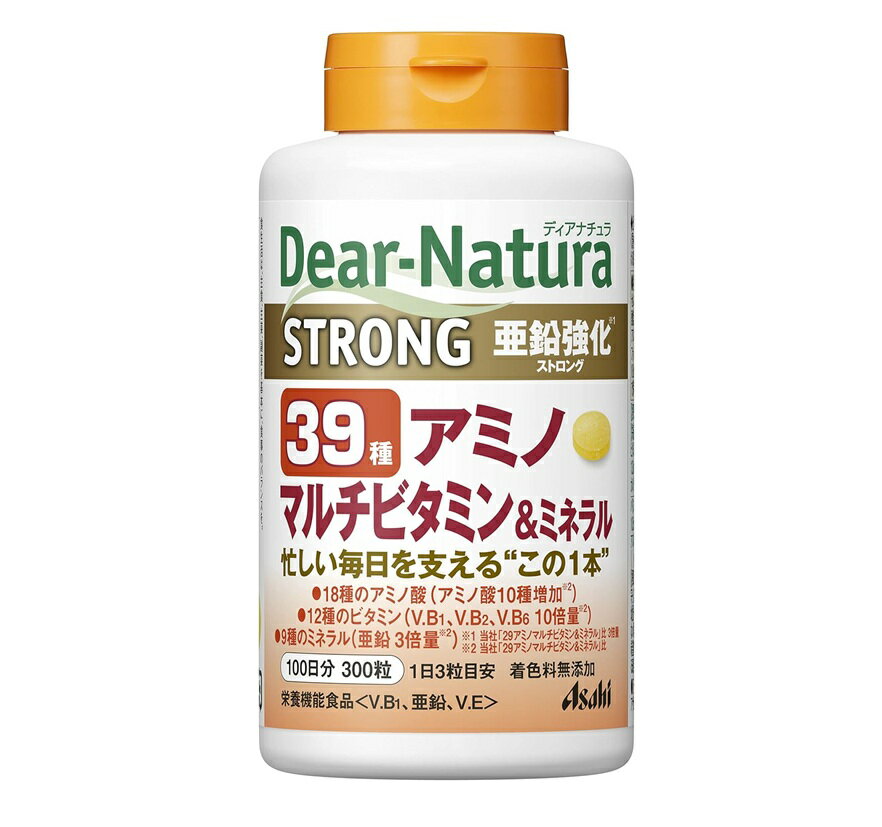 商品名 ディアナチュラ　ストロング 39種アミノマルチビタミン&ミネラル 内容量 300粒 商品説明 マルチビタミン＆ミネラルに9種の必須アミノ酸を含む18種のアミノ酸をプラス。 毎日忙しい方、元気な毎日を過ごしたい方におすすめのサプリメン...