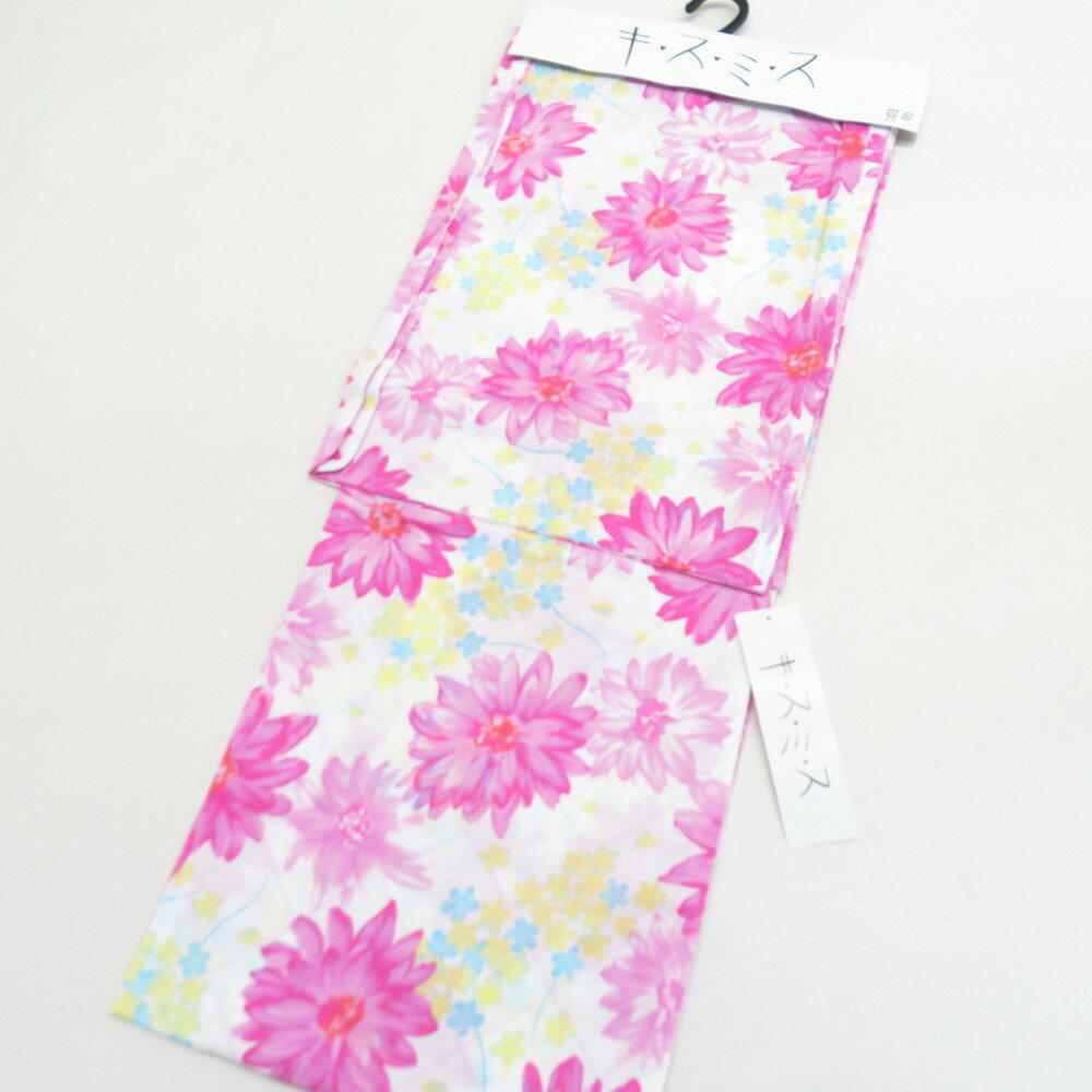 商品コードki2667n アイテム浴衣 ブランドXmiss (キスミス) カラー 白色 x 紫色 品質表示綿100％ サイズ 身丈(肩から)：165cm裄丈：68cm袖丈：49cm 保証期間初期不良（到着から1週間）のみ 商品状態 状態ラン...