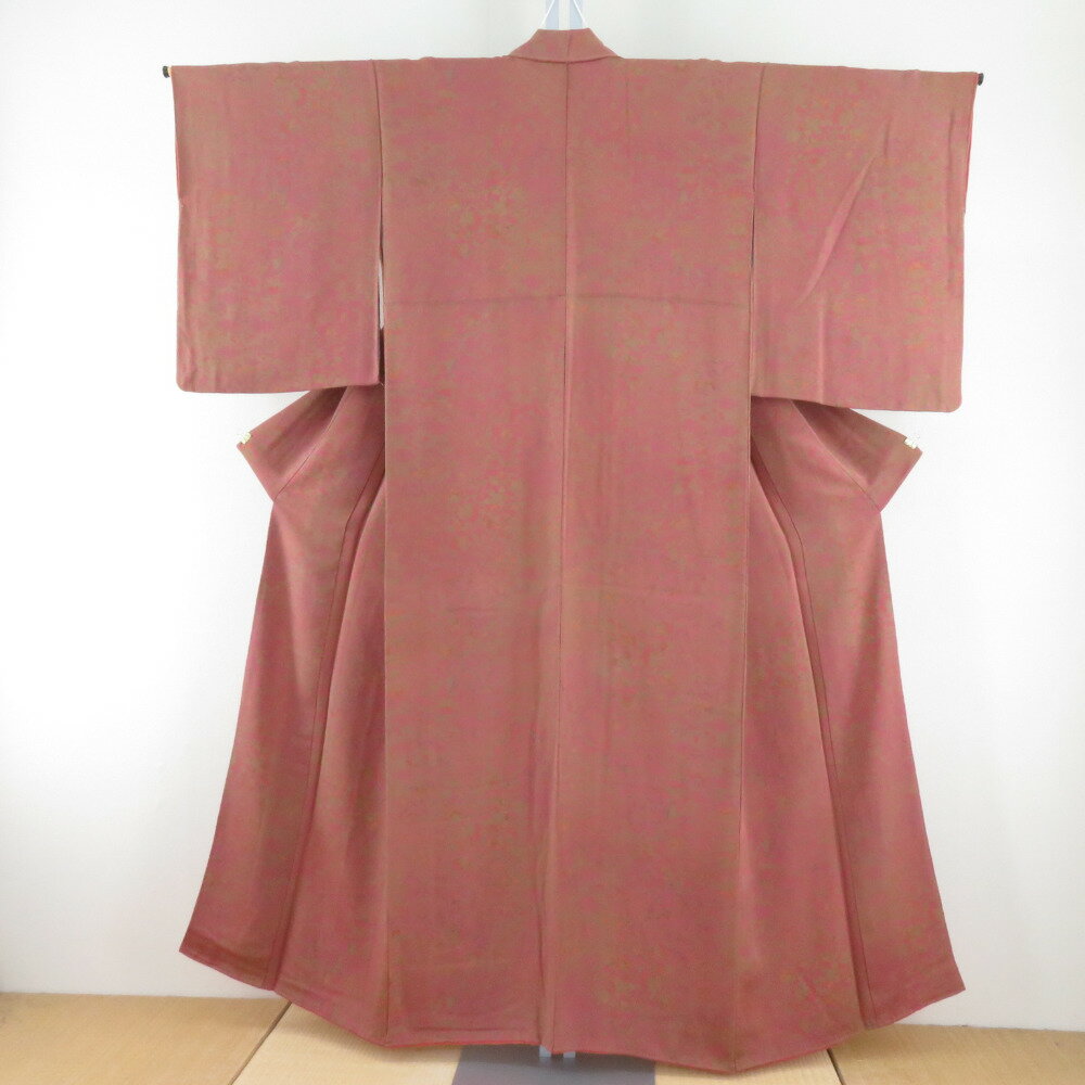 商品コードki6034AB アイテム小紋 対象レディース カラー 茶色 x オレンジ色 品質表示絹 サイズ 身丈(肩から)：152cm裄丈：62cm袖丈：52cm前幅：24cm後幅：29cm 保証期間初期不良（到着から1週間）のみ 商品状態...