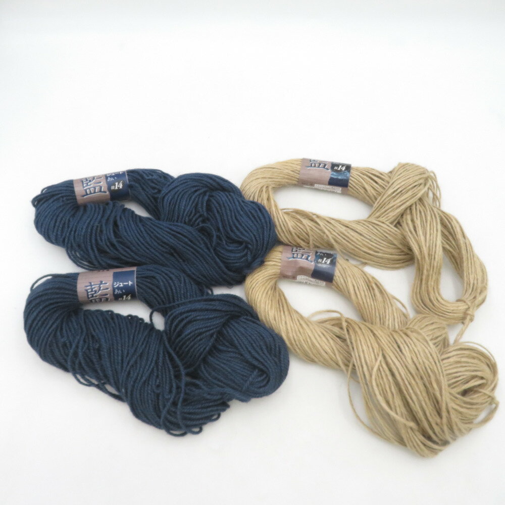 商品コードec13171 アイテム毛糸 カラー ネイビー x ベージュ 品質表示黄麻 (ジュート) 100% サイズ 保証期間初期不良（到着から1週間）のみ 商品状態 状態ランク S：未着用品・未使用品 全体 こちらの商品は開封済み未使用品...