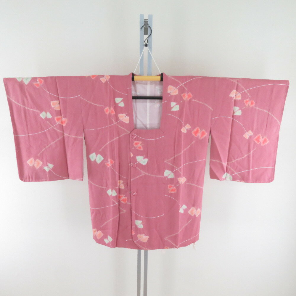 商品コードec14677 アイテム道行 対象レディース カラー ピンク 品質表示正絹 サイズ 身丈(肩から)：81cm裄丈：65cm袖丈：48cm 保証期間初期不良（到着から1週間）のみ 商品状態 状態ランク 5：目立った傷や汚れなし 全体...