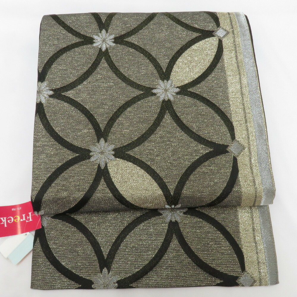 商品コードki8762AB アイテム袋帯 対象レディース カラー 黒系 x 黒×金×銀 生産国日本製 品質表示ポリエステル サイズ 幅：31cm全長：460cm 保証期間初期不良（到着から1週間）のみ 商品状態 状態ランク N：新品・新古品...