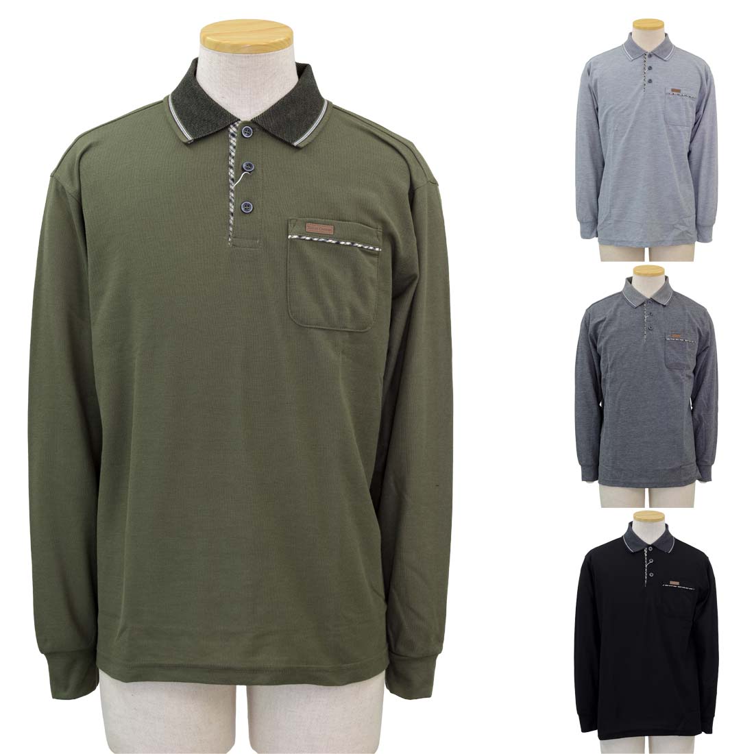 品番 1001907通年 長袖 ポロシャツ T/C 鹿の子 紳士 シニアファッション 60代 70代 80代 90代 敬老の日 高齢者 おしゃれ 普段着 メンズ シニア 男性 紳士服 おじいちゃん お年寄り 介護 施設 デイサービス 刺繍 ...