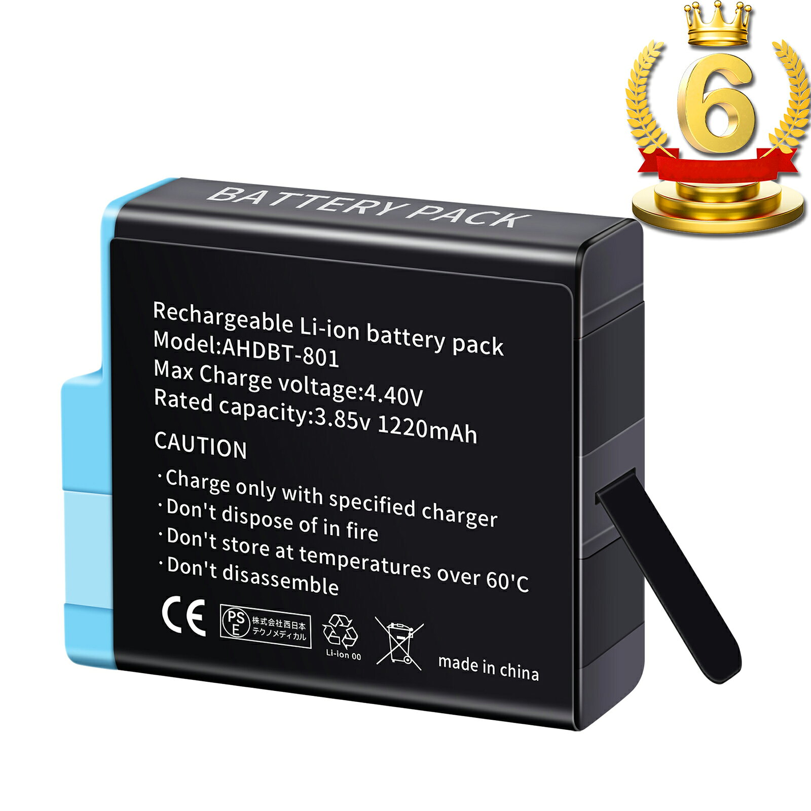 ●ブランド： GoPro ●電圧： 3.85V ●容量： 1220mAh ●純正品型番(充電池コード)： ●対応機種： AHDBT-801 GoPro HERO 8 HERO 7 HERO 6 HERO 5 Black HERO 2018 ...