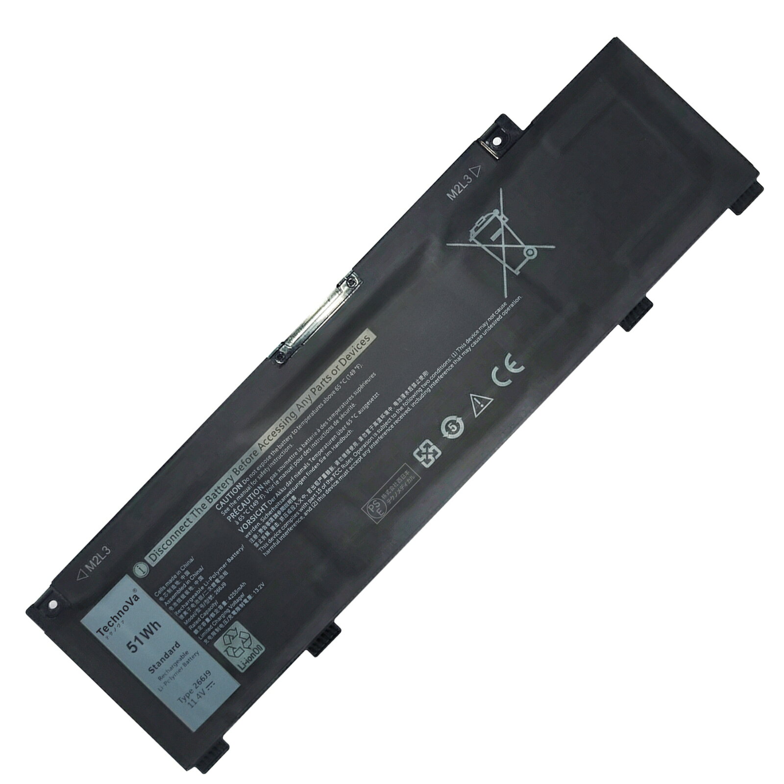 ●ブランド： DELL ●電圧： 11.4V ●容量： 4255mAh ●純正品型番(充電池コード)： 266J9,3ICP5/57/79 ●対応機種： G3 15 3590,G3 3590,G3 3590 3790 3779 ,G5 55...