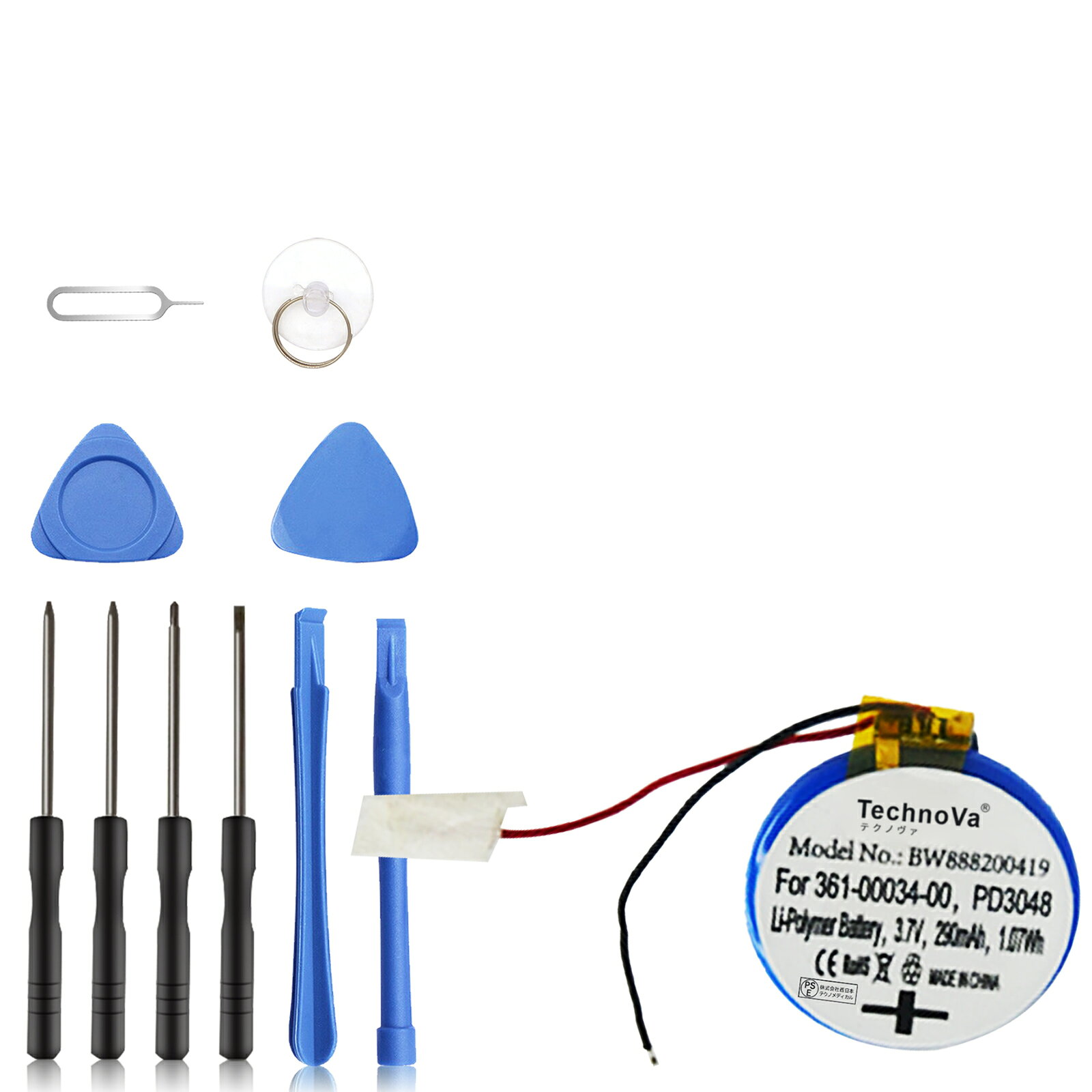 ●ブランド： GARMIN ●電圧： 3.7V ●容量： 290mAh ●純正品型番(充電池コード)： 361-00034-00 ●対応機種： 361-00034-00 PD3048 ●メーカー型番： INGAR361000WH02-AAA...