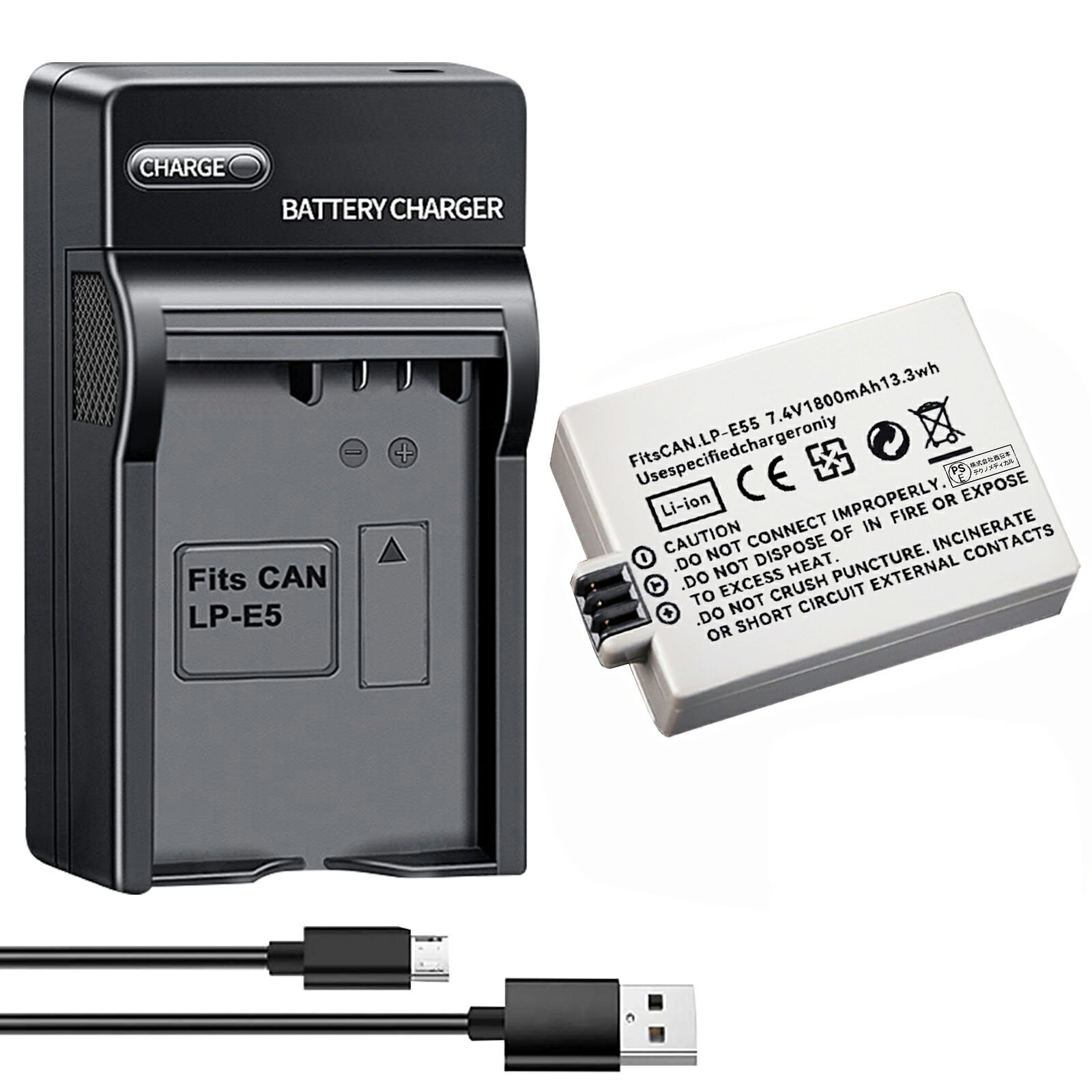 ●ブランド： CANON ●電圧： 7V ●容量： 1800mAh ●純正品型番(充電池コード)： ●対応機種： Canon LP-E5 Canon EOS Rebel XS Canon EOS Rebel T1i Canon EOS Re...