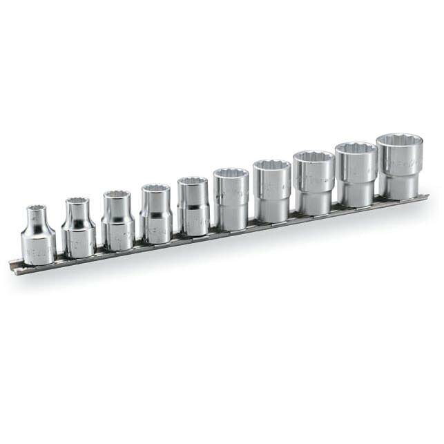 TONE(トネ)の一覧はこちら●差込角12.7mm(1/2inch)●12角●ミリ●Multiple●ボルト・ナットの締付け・緩め作業用。●ソケットの取り外しが容易なアルミタイプのソケットホルダで作業効率がアップします。ねじ穴付きで壁掛けや...