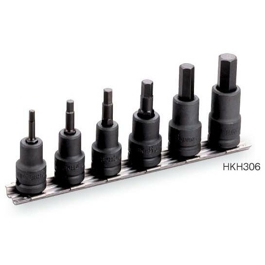 TONE(トネ)の一覧はこちら●差込角9.5mm(3/8inch)●ヘキサゴン●ミリ●Multiple●六角穴付きボルト・ねじの締付け、緩め作業用。●ソケットの取り外しが容易なアルミタイプのソケットホルダで作業効率がアップします。ねじ穴付き...