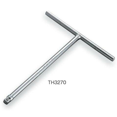 TONE(トネ)の一覧はこちら●差込角9.5mm(3/8inch)●差込角●構造用鋼●六角ボルト・ナットなどの締め付けけ・緩め作業用ハンドルに。●T形の先端に角ドライブ付で、色々なサイズのソケットが付け替えられる便利なT形ハンドルです。●ハ...