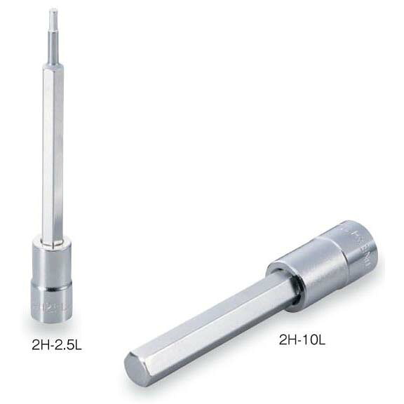 TONE(トネ)の一覧はこちら●差込角6.35mm(1/4inch)●二面幅6mm●ヘキサゴン●二面幅6mm●ミリ●構造用鋼●六角穴付きボルト・ねじの締付け、緩め作業用。●ロングタイプのため、奥深い箇所の六角穴付ボルトの着脱に便利です。外周...