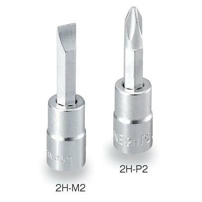 TONE(トネ)の一覧はこちら●差込角6.35mm(1/4inch)●プラス●(+)No.3●構造用鋼●六角穴付きボルト・ねじの締付け、緩め作業用。●外周のローレット加工により、指で容易にボルトの早回しができます。●その他特殊形状・仕様のヘ...