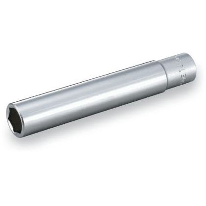 TONE(トネ)の一覧はこちら●差込角9.5mm(3/8inch)●二面幅14mm●6角●二面幅14mm●ミリ●構造用鋼●ボルト・ナットの締付け・緩め作業用。●超ロングタイプの対辺6角形状です。長いねじが突き出たボルト・ナット用で自動車のバ...