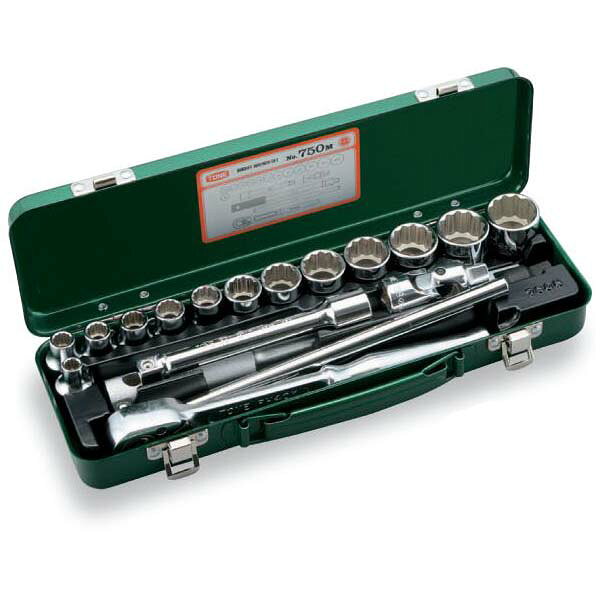 TONE(トネ)の一覧はこちら●差込角12.7mm(1/2inch)●12角●ミリ●Multiple●産業機械、自動車などあらゆる分野での組み立て・整備に。●メタルケースと頑丈な梨地トレー、「次世代工具シリーズ」のハンドルを採用しています。...