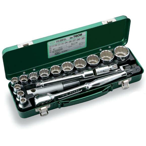 TONE(トネ)の一覧はこちら●差込角12.7mm(1/2inch)●12角●ミリ●Multiple●産業機械、自動車などあらゆる分野での組み立て・整備に。●メタルケースと頑丈な梨地トレー、「次世代工具シリーズ」のハンドルを採用しています。...
