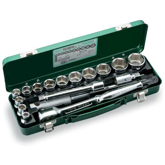 TONE(トネ)の一覧はこちら●差込角12.7mm(1/2inch)●6角●ミリ●Multiple●産業機械、自動車などあらゆる分野での組み立て・整備に。●メタルケースと頑丈な梨地トレー、「次世代工具シリーズ」のハンドルを採用しています。産...