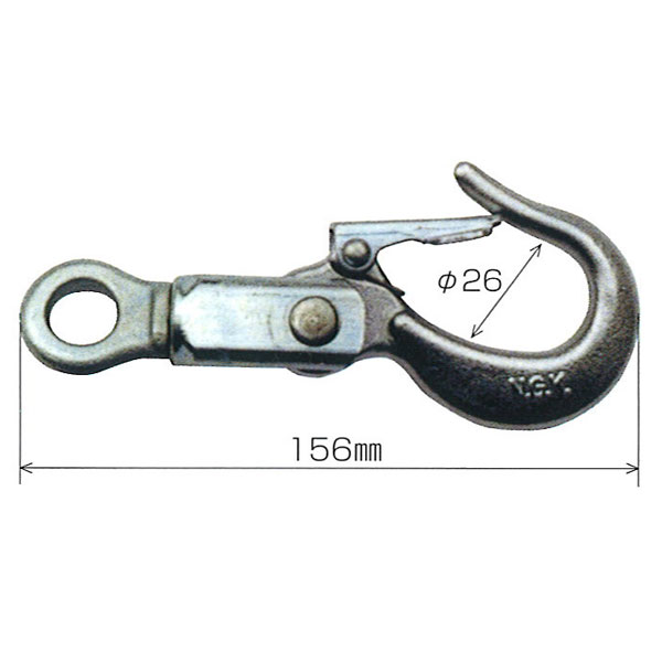 NAGAKI(永木精機)の一覧はこちら □最大使用張力　15kN□全長　156mm□フック径　φ26mm【銀行振込・コンビニ決済】等前払い決済予定のお客様へ当商品は弊社在庫品ではなく、メーカー取寄せ品でございます。在庫確認後に注文確認を行い...