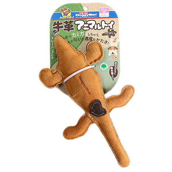 ドギーマンハヤシの一覧はこちらしなやかな牛革を使用したおもちゃ。超小型犬でもかじりやすいスタイル。牛革特有の香りと歯ごたえは獲物そのもの。さらに噛んだ時に鳴る鳴き笛が愛犬を魅了。牛革の香りに誘われてガシガシ噛んでも壊れにくい丈夫なおもちゃ。...