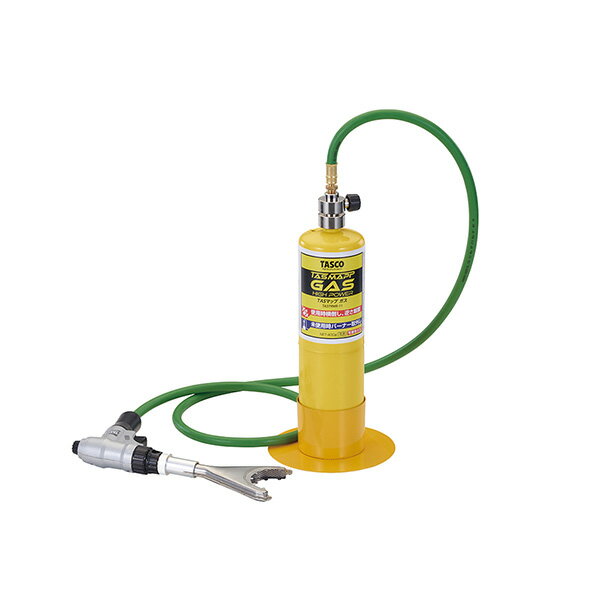 イチネンTASCO (タスコ)の一覧はこちら分類：溶接関連製品 ＞ 溶接機・バーナー高火力・高カロリーを実現！手軽に使える高火力バーナーの決定版【仕様】＜セット内容＞リング火口（TA379MP-5RD）、TAS MAPPガスボンベ（TA37...