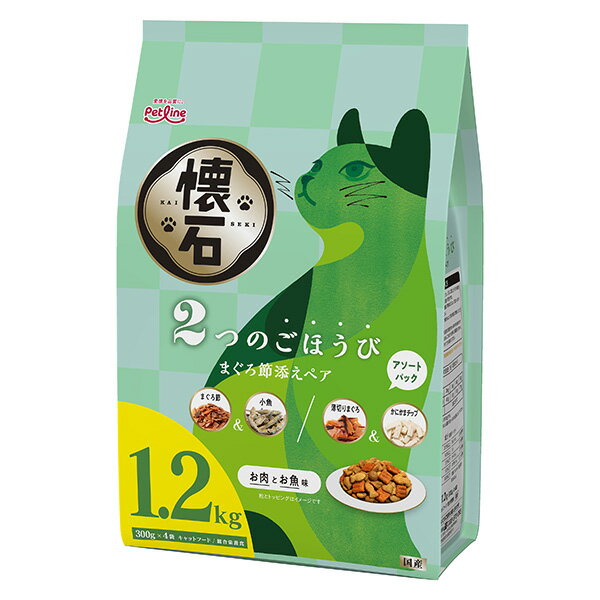 商品特徴・お肉とお魚味の粒に、厳選したトッピングを添えて飽きのこない味わいに仕上げました。・Wトッピングされた2種のアルミ蒸着分包が300g×4パック入りで美味しさをキープ。・酸化を防ぎ風味を保つ脱酸素剤入り。原材料(成分)穀類(とうもろこ...
