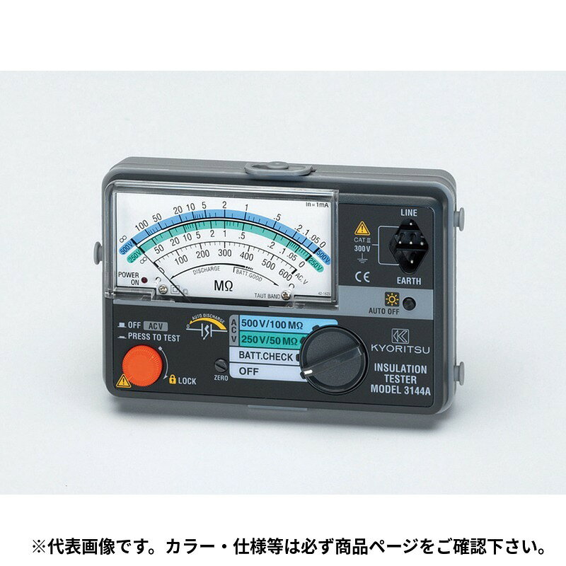 イチネンTASCO (タスコ)の一覧はこちら分類：電気計測器 ＞ 絶縁抵抗計・接地抵抗計手のひらサイズの小型・軽量2レンジメガ【特長】□オートディスチャージ機能付（計測が終わると自動的に充電した電圧を放電）□暗い場所に便利なスケール照明付。...