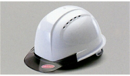 イチネンTASCO (タスコ)の一覧はこちら分類：安全衛生用品 ＞ ヘルメット【仕様】■色…白【特長】□視野を広げる透明ヒサシ。　□ほこりがつきにくい帯電防止処理。□飛来・落下物/墜落時保護用。　□ヒサシは透明スモーク色。※穴あきタイプのた...