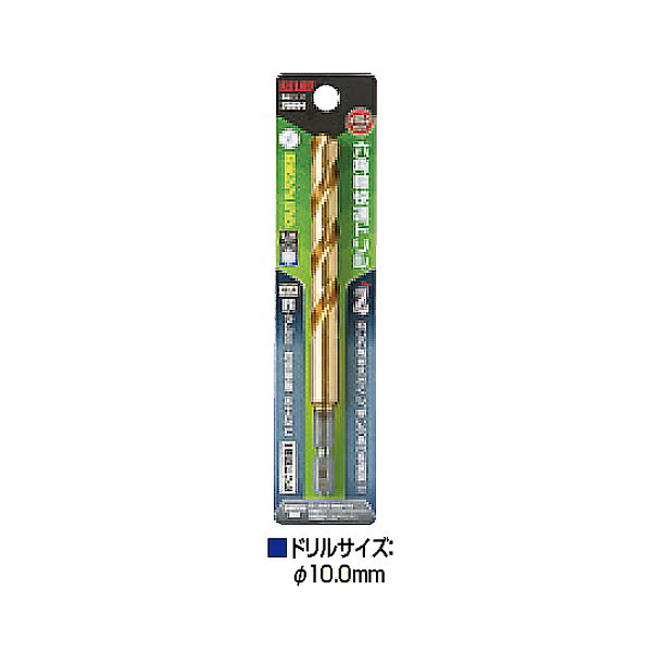 イチネンアクセスの一覧はこちら□パッケージ寸法・・・155×37×16□ドリルサイズ・・・10.0mm□一体型□材質・・・HSS鋼チタンコーティング□六角軸・・・6.35mm□刃先シンニング□用途・・・鉄・アルミ・合成樹脂・木工など□使用可...