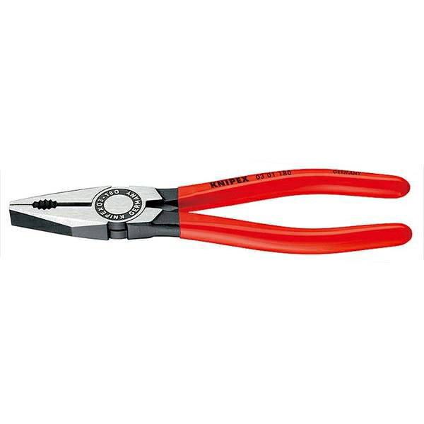 KNIPEX(クニペックス)の一覧はこちら●ヘッド仕上げ：黒防錆コート、磨き●ハンドル仕様：プラスチックコーティング●斜めの刃（切断面は傘状）●横すじ入りのつかみ面●切断能力（中硬線；φmm)：3.8●切断能力(硬線；φmm)：2.5●切断...