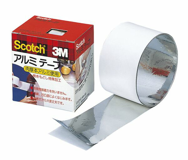 3M(スリーエム)の一覧はこちら商品サイズ(mm)D×W×H:8.3×8.3×5.5特長水・油・サビに強い。アルミ採用の粘着剤つき肉厚テープです。耐久性に優れ、シール効果に優れています。材質基材：アルミ箔粘着剤：アクリル系【商品サイズ】縦(...