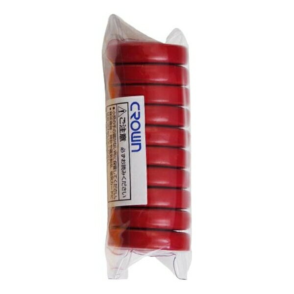 クラウンの一覧はこちら表も裏も使える"強力磁力"。磁石を丸ごとカラーコーティングしました。●外寸：径30×厚7mm【品番】CR-MG301S-R【本体色】赤【入数】10個JANCD:4953349059856【銀行振込・コンビニ決済】等前払...