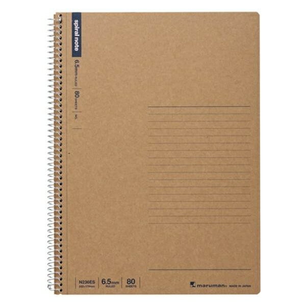 マルマンの一覧はこちら実用性、デザイン性、書き味にこだわったベーシックノート。丈夫で質感のあるクラフト表紙は、記入スペースもあり内容確認に便利です。中紙には切り取りミシン目。●中紙枚数：80枚●罫種類：6．5mm罫×32行●外寸：縦252×...