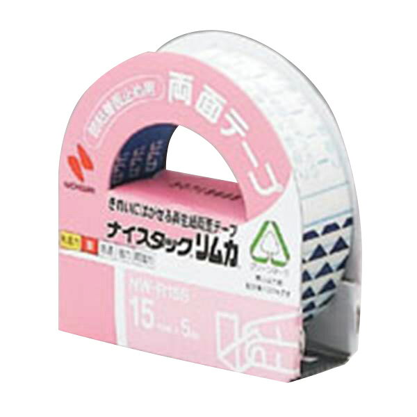 ニチバンの一覧はこちらきれいに剥がせる仮止めタイプ。連絡・伝言、切り貼り、仮止めに。剥がした跡が残りにくい。●寸法：幅15mm×長5m●テープ厚：0．06mm●用途：紙，ガラス用●材質：テープ／ホルダー／巻芯＝古紙使用，基材＝古紙パルプ配合...