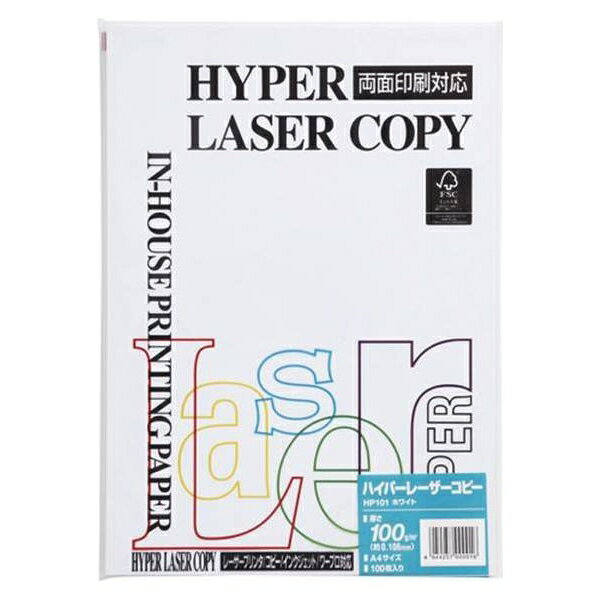 伊東屋の一覧はこちら【メーカー品番】HP101【入数】100枚●坪量：100g／m2●四六判換算：86．0kg●規格：A4判●紙厚：0．106mm●対応プリンタ：熱転写，モノクロレーザー，カラーレーザー，インクジェット，モノクロコピー，カラ...