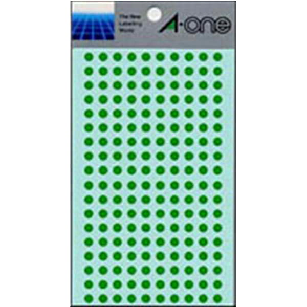 エーワンの一覧はこちら●サイズ：丸型5mm径【品番】07063【本体色】緑【入数】1P9シート(1800片)JANCD:4906186070638【銀行振込・コンビニ決済】等前払い決済予定のお客様へ当商品は弊社在庫品ではなく、メーカー在庫品...