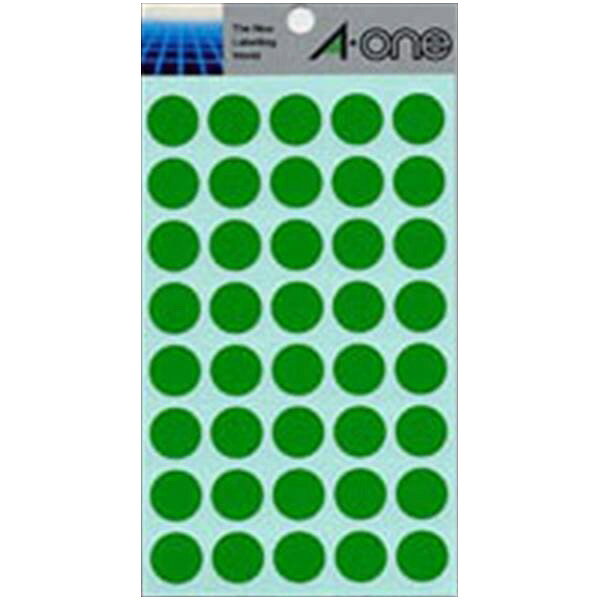 エーワンの一覧はこちら●サイズ：丸型15mm径【品番】07023【本体色】緑【入数】1P14シート(560片)JANCD:4906186070232【銀行振込・コンビニ決済】等前払い決済予定のお客様へ当商品は弊社在庫品ではなく、メーカー在庫...