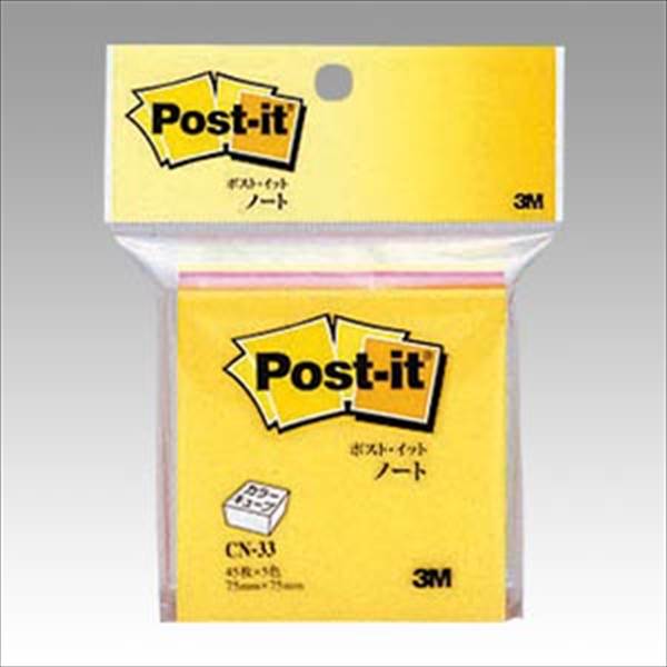 3M(スリーエム)の一覧はこちら●サイズ：縦75×横75mm●1個枚数：225枚【品番】CN-33【本体色】蛍光色5色【入数】1個JANCD:4901690019043【銀行振込・コンビニ決済】等前払い決済予定のお客様へ当商品は弊社在庫品で...