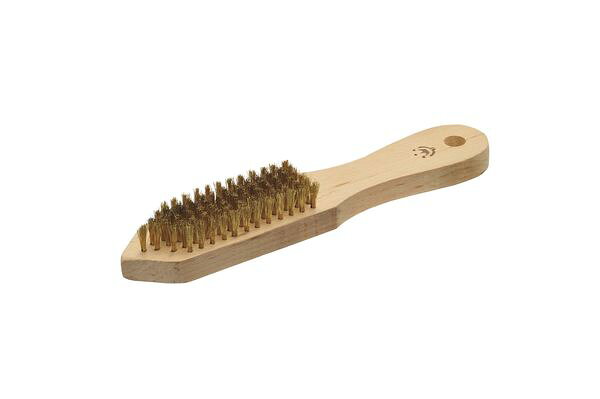 ハンディ・クラウンの一覧はこちら商品サイズ(mm)D×W×H:4.5×23.5×33【用途】●さび落とし塗膜剥し、下地研磨、溶接面の仕上げなどにご使用ください。●真鍮素材はワイヤーより研磨力は落ちますが、研磨面にキズつけにくいです。【使用上...