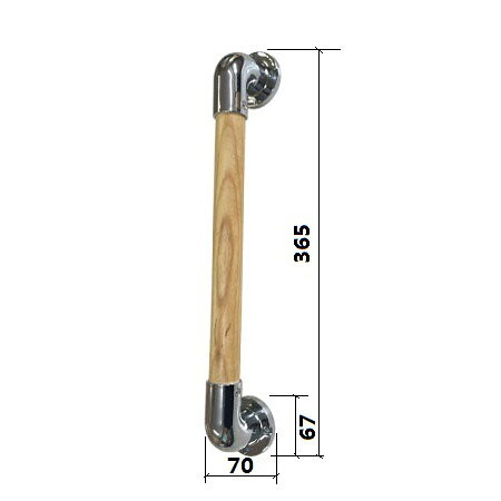 フジテック・ジャパンの一覧はこちら室内用木製手すり直径32mmでつかみやすい取付ビス付なので取付簡単手摺棒はノコギリでカットできます手摺材質　タモ材　ブラケット材質　ABS付属品取付ビス　PCプラグ商品サイズ　6.7x36.5x7　重さ　2...