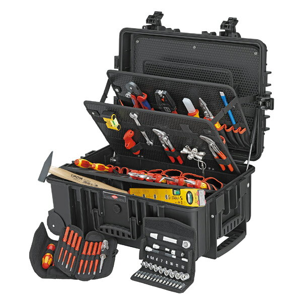 KNIPEX(クニペックス)の一覧はこちら□外寸(mm)：W609×H263×D428□内寸(mm)：W540×H229×D364□耐荷重(kg)：35□耐熱温度(度)：-30～80□容量(L)：45□質量(g)：10800□セット内容：コ...